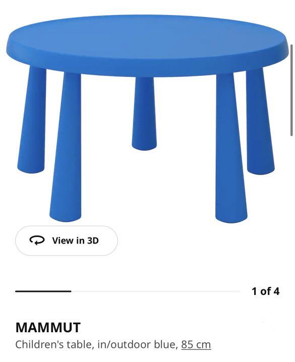 IKEA Mammut table for children (blue), Furniture & Home Living ...