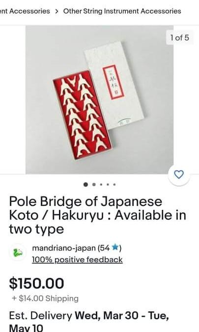 Koto japanese zither with new bridge and tsume, Hobbies & Toys, Music ...