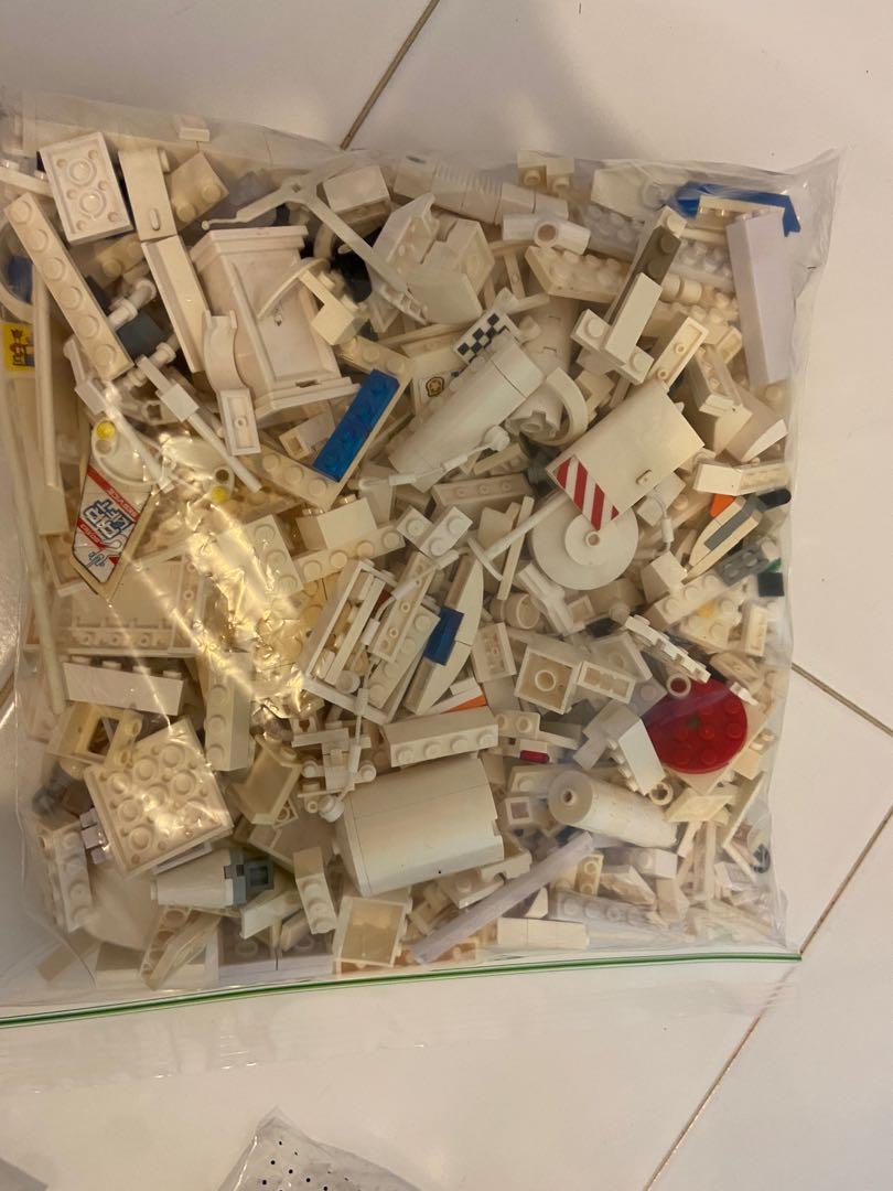 Lego Assorted white pieces, Hobbies & Toys, Toys & Games on Carousell