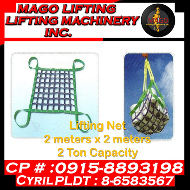 Lifting Net 2 meters x 2 meters 2 Ton Capacity, Commercial & Industrial ...