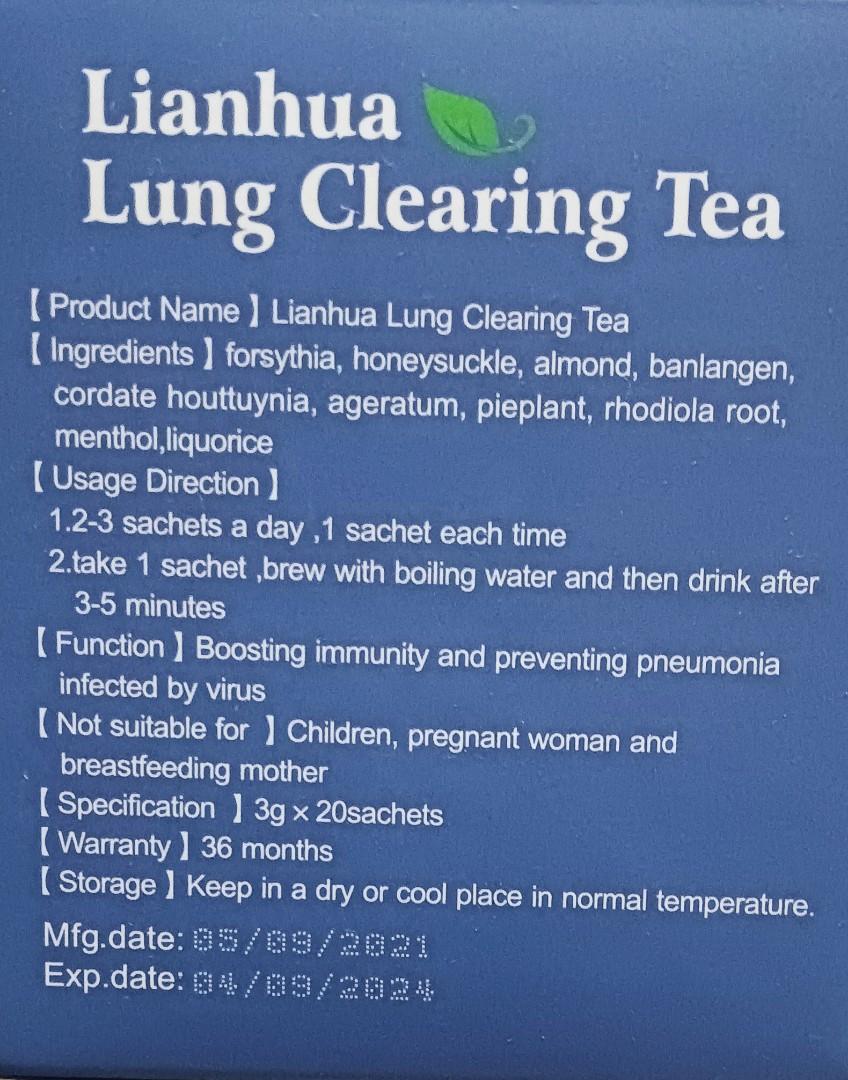 Linhua Lung Clearing Tea, Health & Nutrition, Medical Supplies & Tools ...