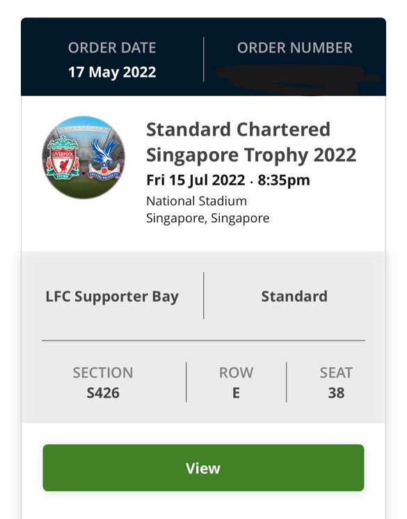 Liverpool Ticket, Tickets & Vouchers, Event Tickets on Carousell