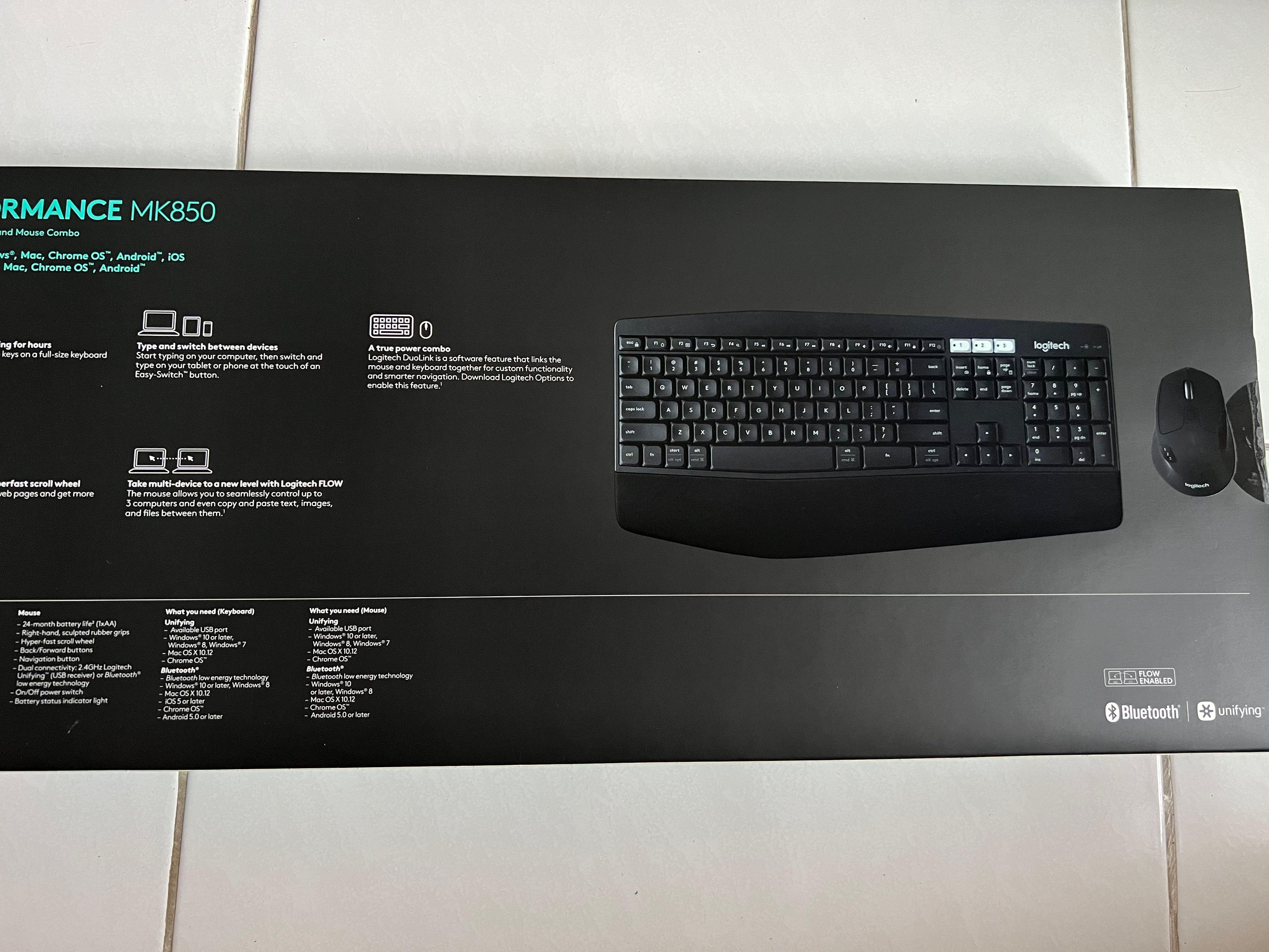 logitech mk850, Computers & Tech, Parts & Accessories, Computer Keyboard on Carousell