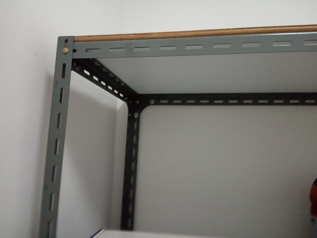 Metal rack with 4 planks heavy duty steel bomb shelter rack shelf ...