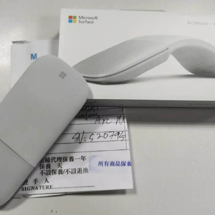Microsoft Surface Arc Mouse (White), 電腦＆科技, 電腦周邊及配件, 電腦滑鼠及相關產品 - Carousell