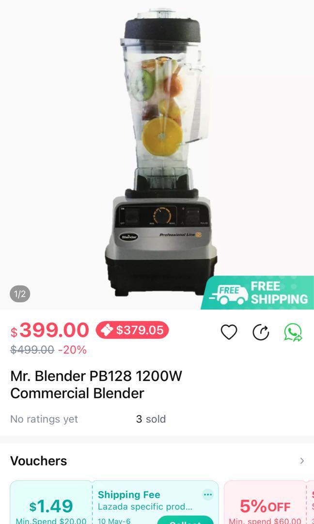 Mr. Blender Commercial pro standard 1200W, TV & Home Appliances ...