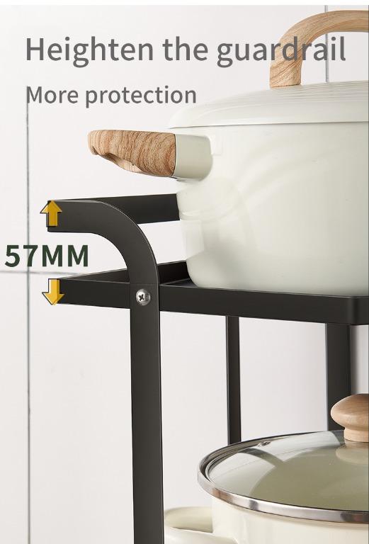 ODOROKU 2/3/4 Tier Kitchen Corner Shelf Pot Rack Free Standing Pot Rack ...