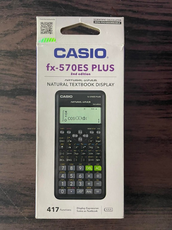 Original Casio fx-570 ES PLUS 2nd Edition, Computers & Tech, Office ...
