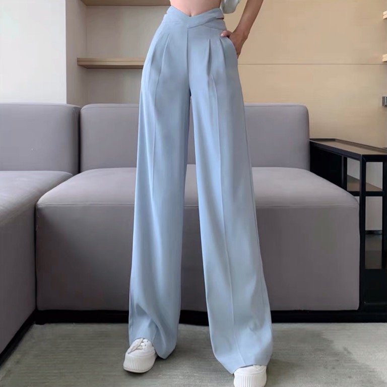 pastel light blue slacks pants long aesthetic korean ulzzang japanese ...