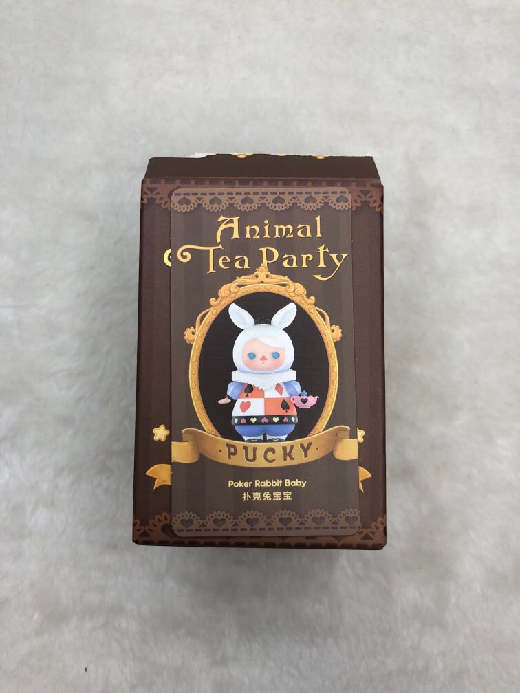 Popmart Pucky Animal Tea Party - Poker Rabbit Baby, Hobbies & Toys ...