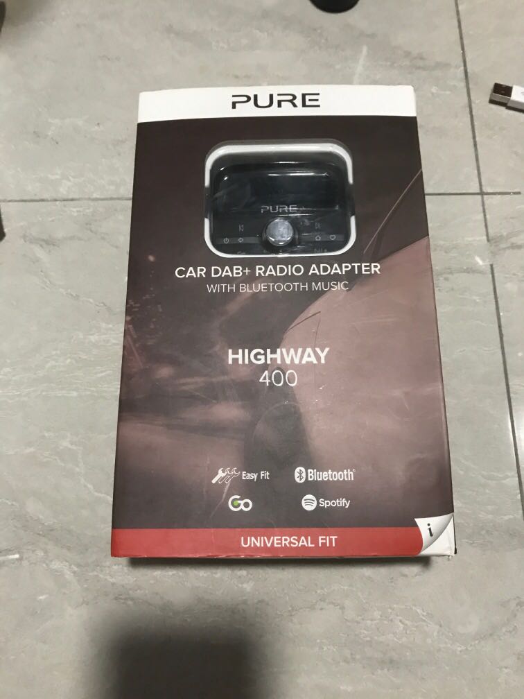 Pure Highway 400 Car DAB + RADIO ADAPTOR WITH BLUETOOTH MUSIC, Audio ...