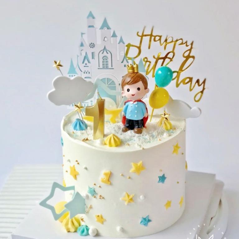 Royal Prince Birthday Party | Boy Figurine Cake Topper | Prince Castle ...