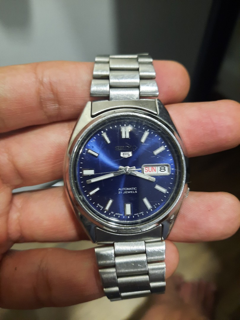 Seiko 5 Blue Automatic Watch, Men's Fashion, Watches & Accessories ...