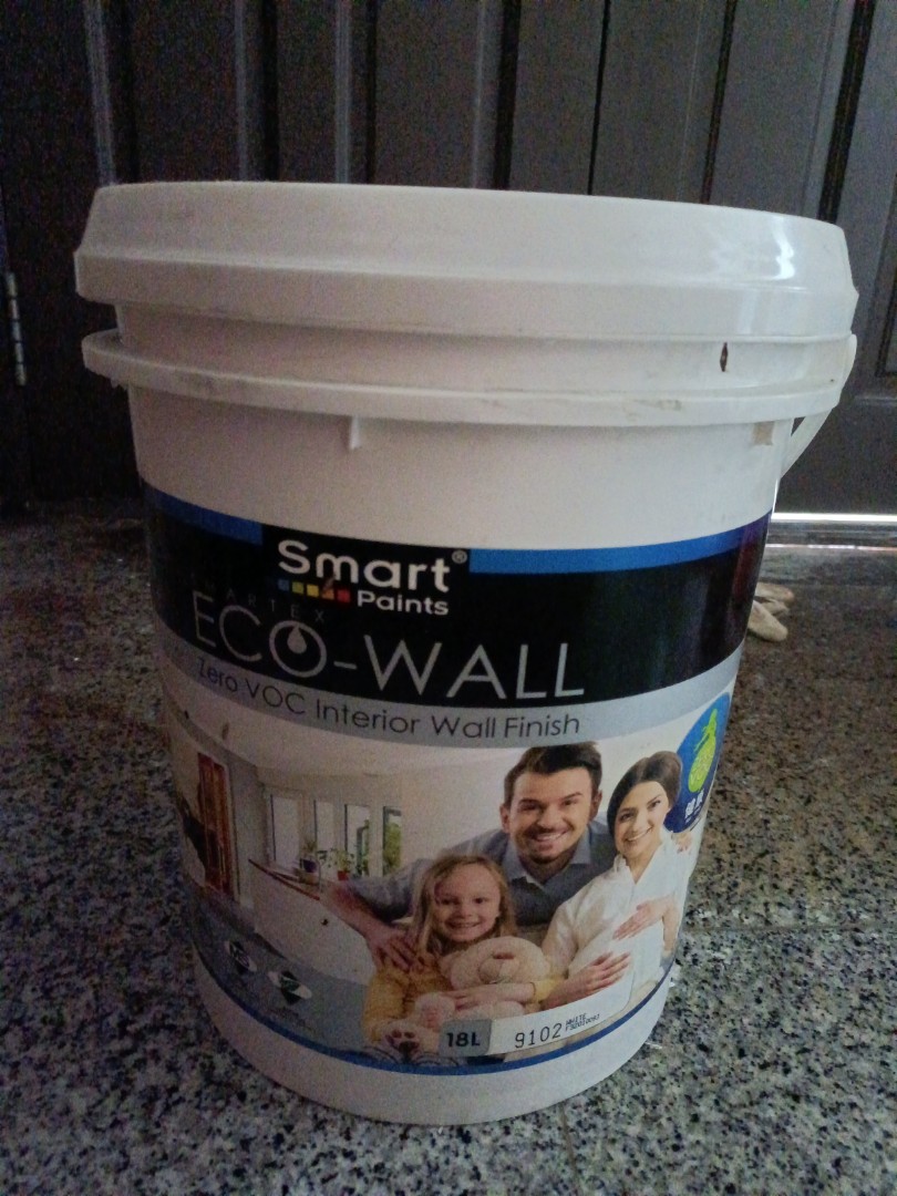 Smartex eco wall zero VOC interior wall finish 18 litres white, Furniture & Home Living, Home ...