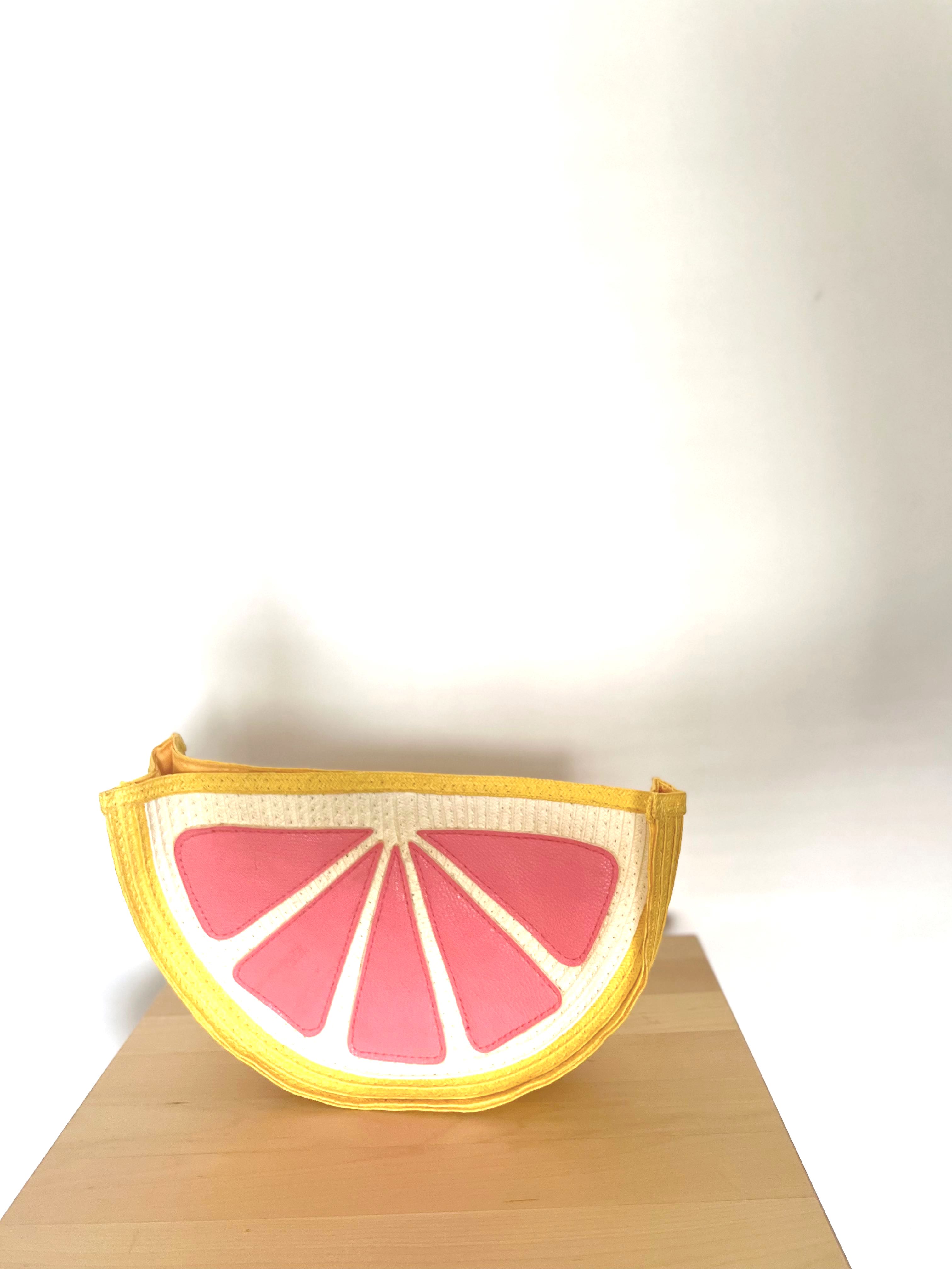 South Beach grape fruit lemon citrus straw bag, Women's Fashion, Bags ...
