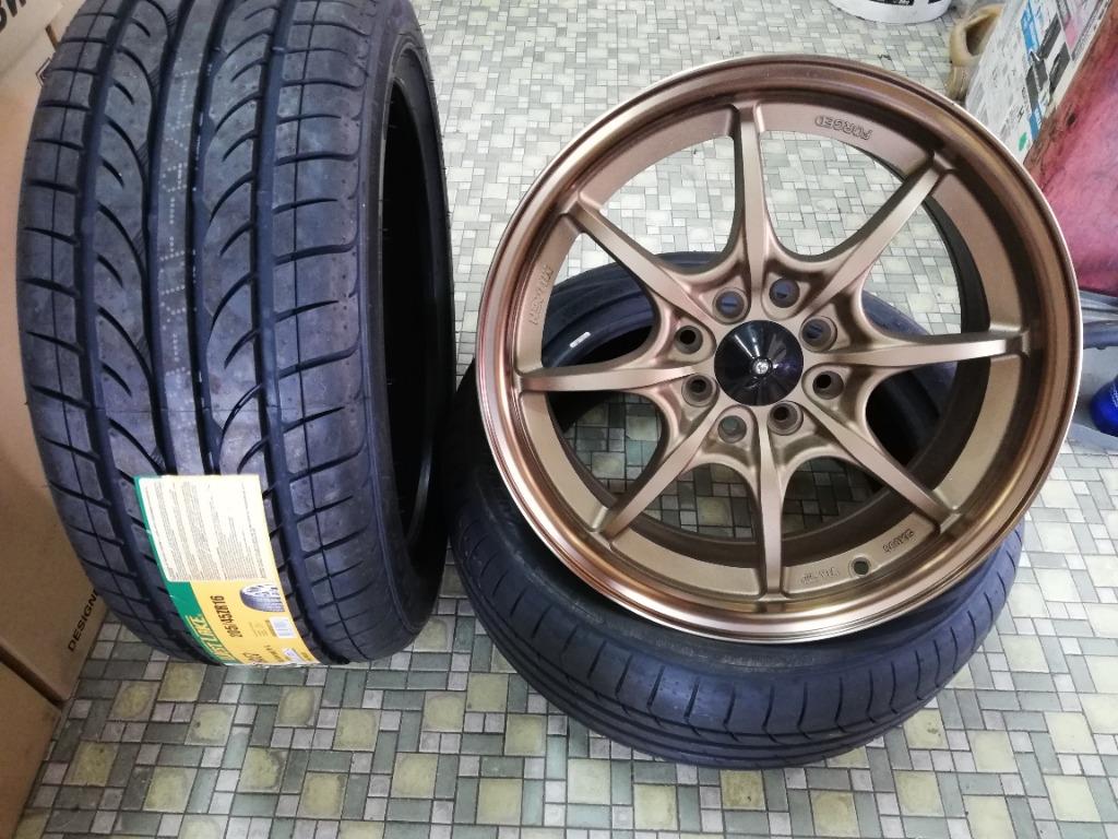 sport rim 16 mugen mf8 siap tayar baru 205/45/16, Auto Accessories on ...