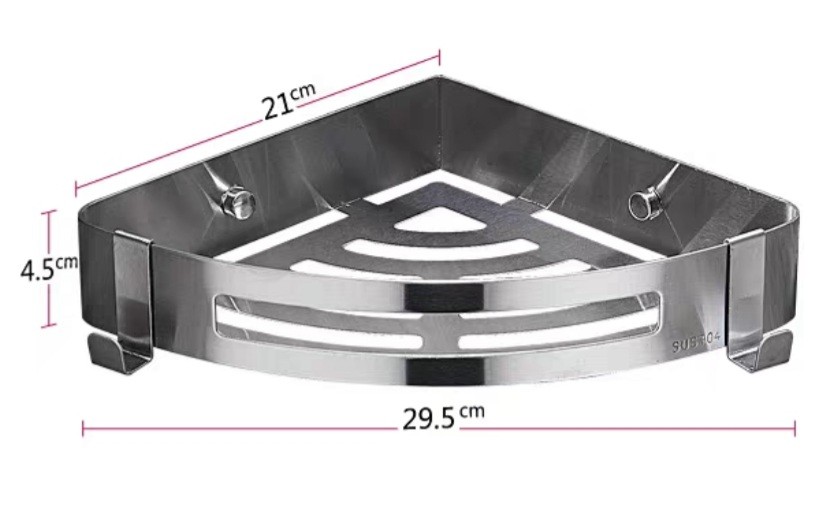 Stainless steel corner shelf, Furniture & Home Living, Bathroom ...