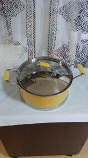 Stainless Steel Large Cook Pot - With Magnetic Base - 28cm x 11 cm ...