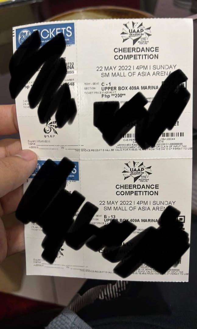 UAAP CHEERDANCE TICKETS, Tickets & Vouchers, Event Tickets on Carousell