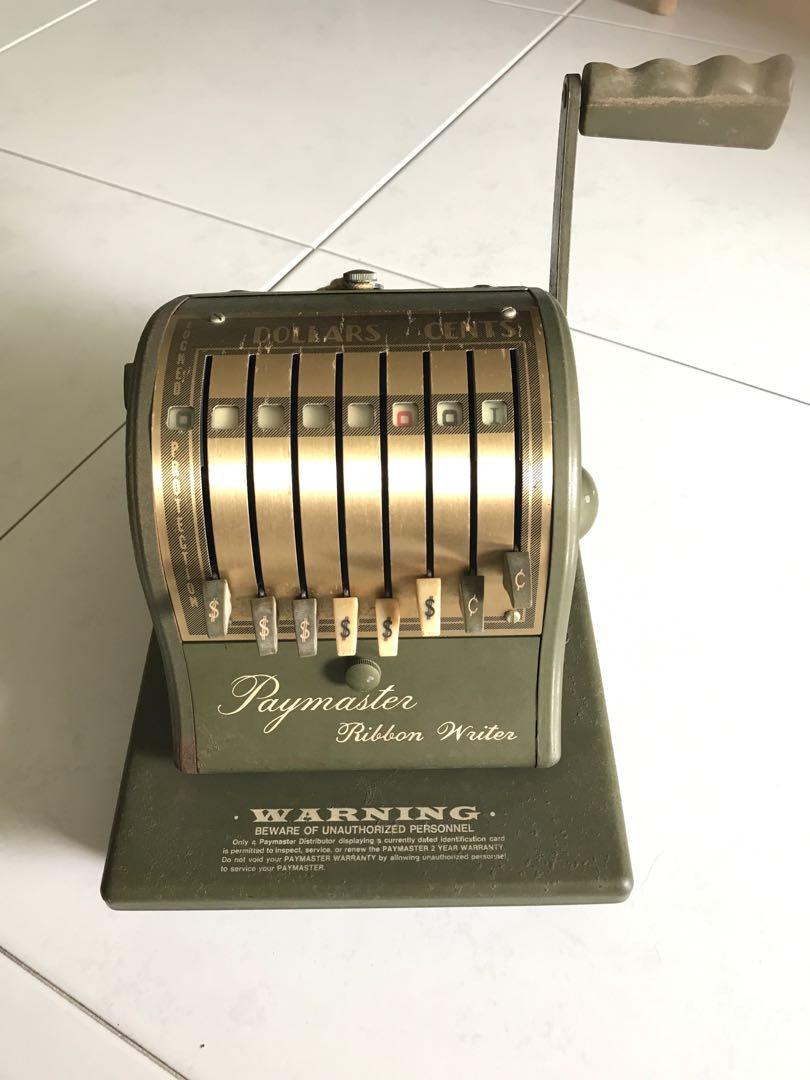 Vintage Payslip Printer/Register, Hobbies & Toys, Memorabilia ...