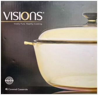 Visions Covered Casserole 4L, Furniture & Home Living, Kitchenware ...