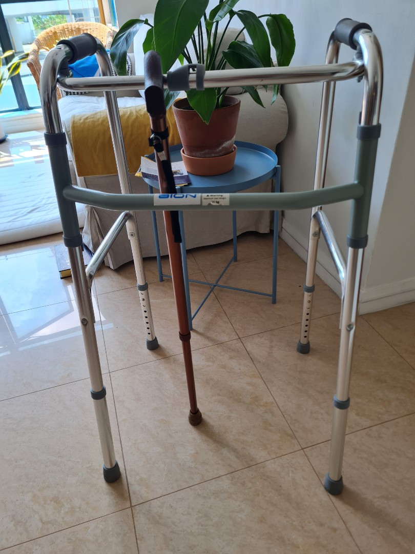 Walking frame and stick, Health & Nutrition, Assistive & Rehabilatory ...