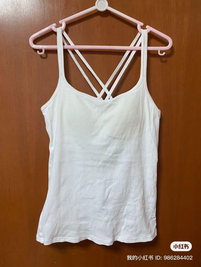 White Spag Top, Women's Fashion, Tops, Sleeveless on Carousell
