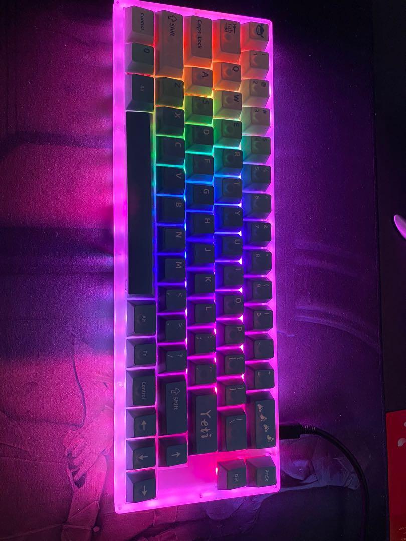 Yc66 Custom 65% acrylic keyboard, Computers & Tech, Parts & Accessories ...
