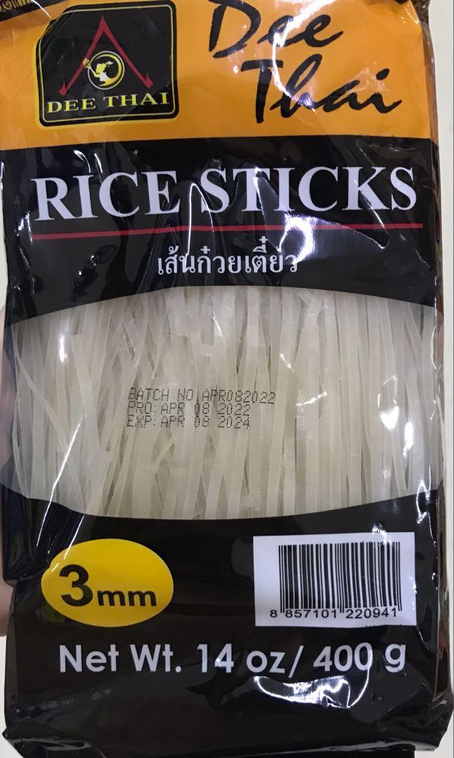 3mm Dee Thai Rice Sticks 400g, Food & Drinks, Rice & Noodles on Carousell