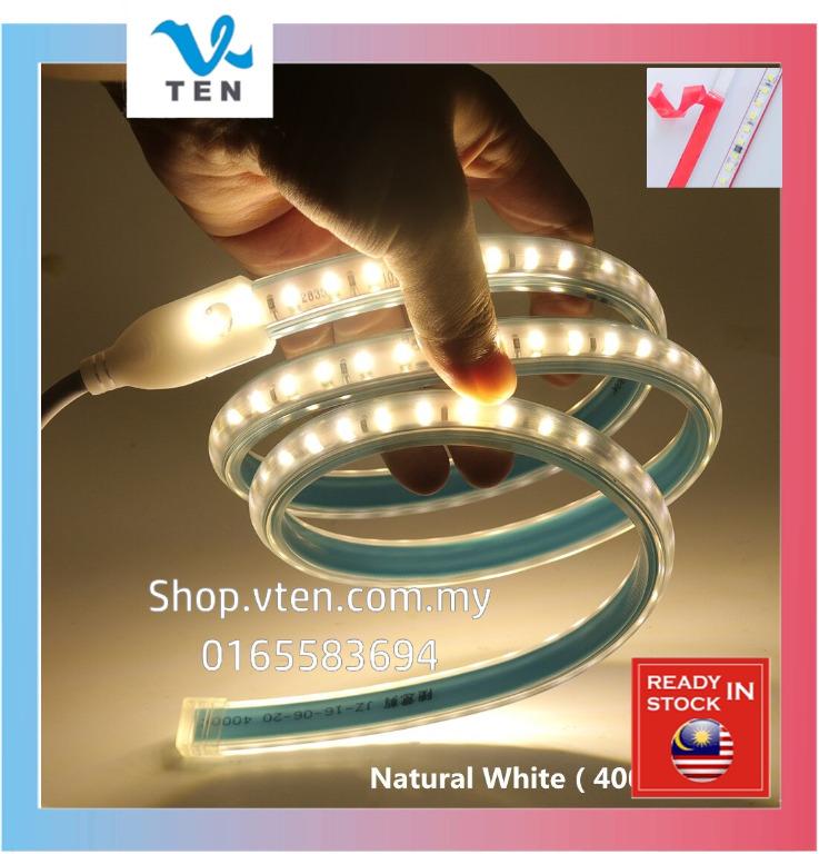 4000K Nature White 240V 10CM Cut-table LED Strip Light Ceiling LED ...