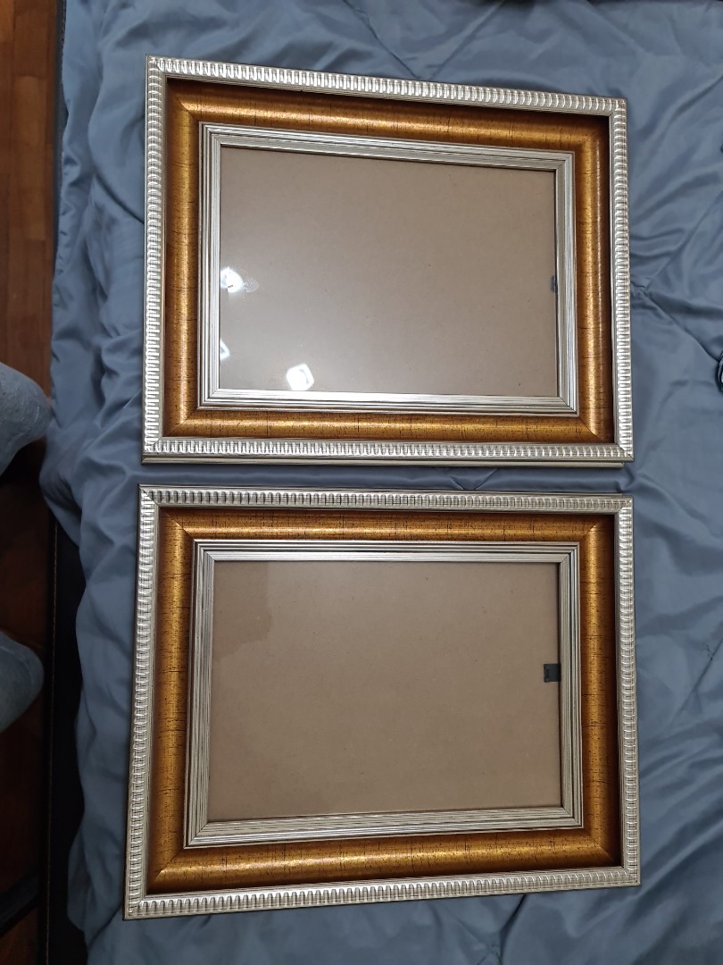 A4 Gold coloured frames, Furniture & Home Living, Home Decor, Frames ...