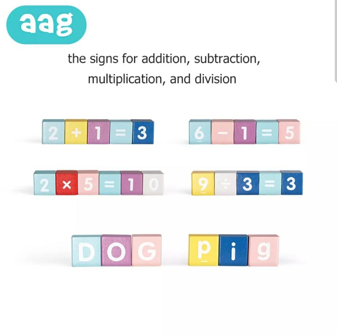 AAG wooden building blocks toys montessori, Hobbies & Toys, Toys ...