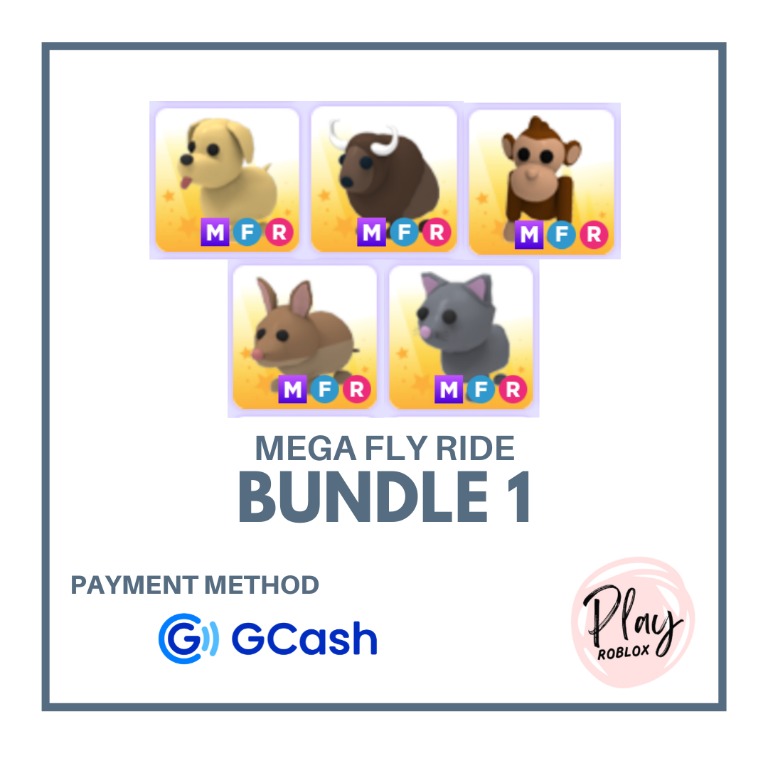 Adopt Me - Bundle 1 (Mega Fly Ride - Dog, Bandicoot, Cat, Monkey ...
