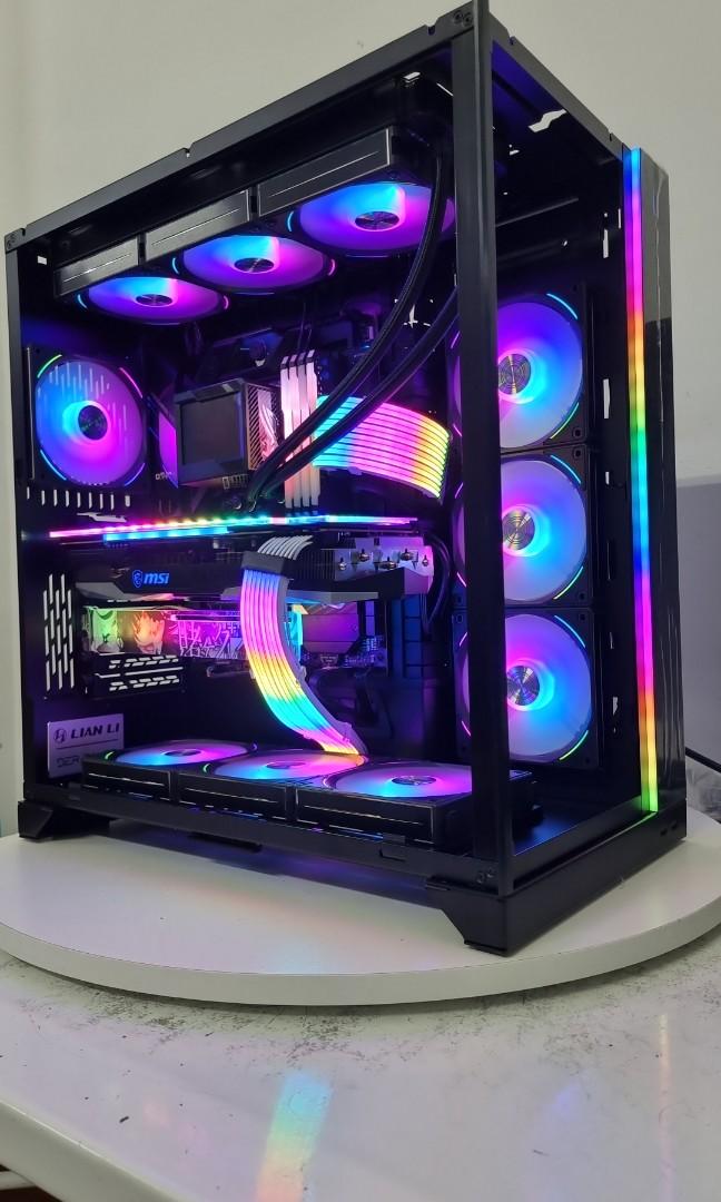 All RGB Lian Li O11 Dynamic Evo Unifan Strimer Custom PC Gaming PC High ...