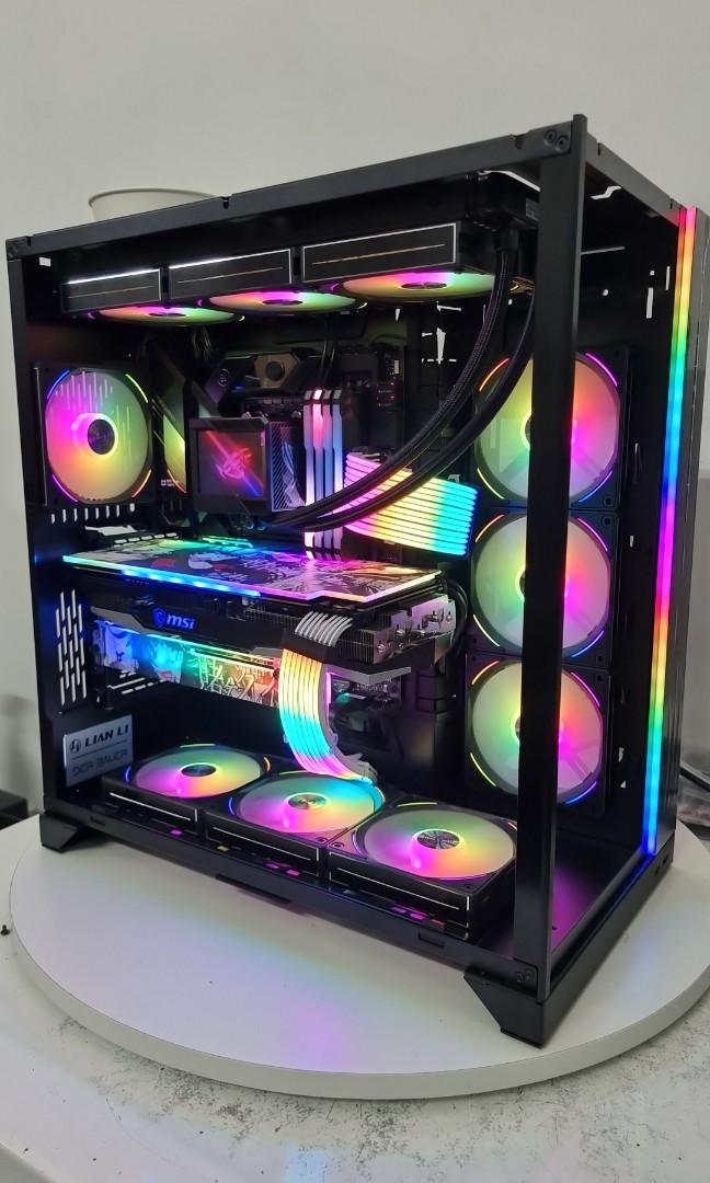 All RGB Lian Li O11 Dynamic Evo Unifan Strimer Custom PC Gaming PC High ...