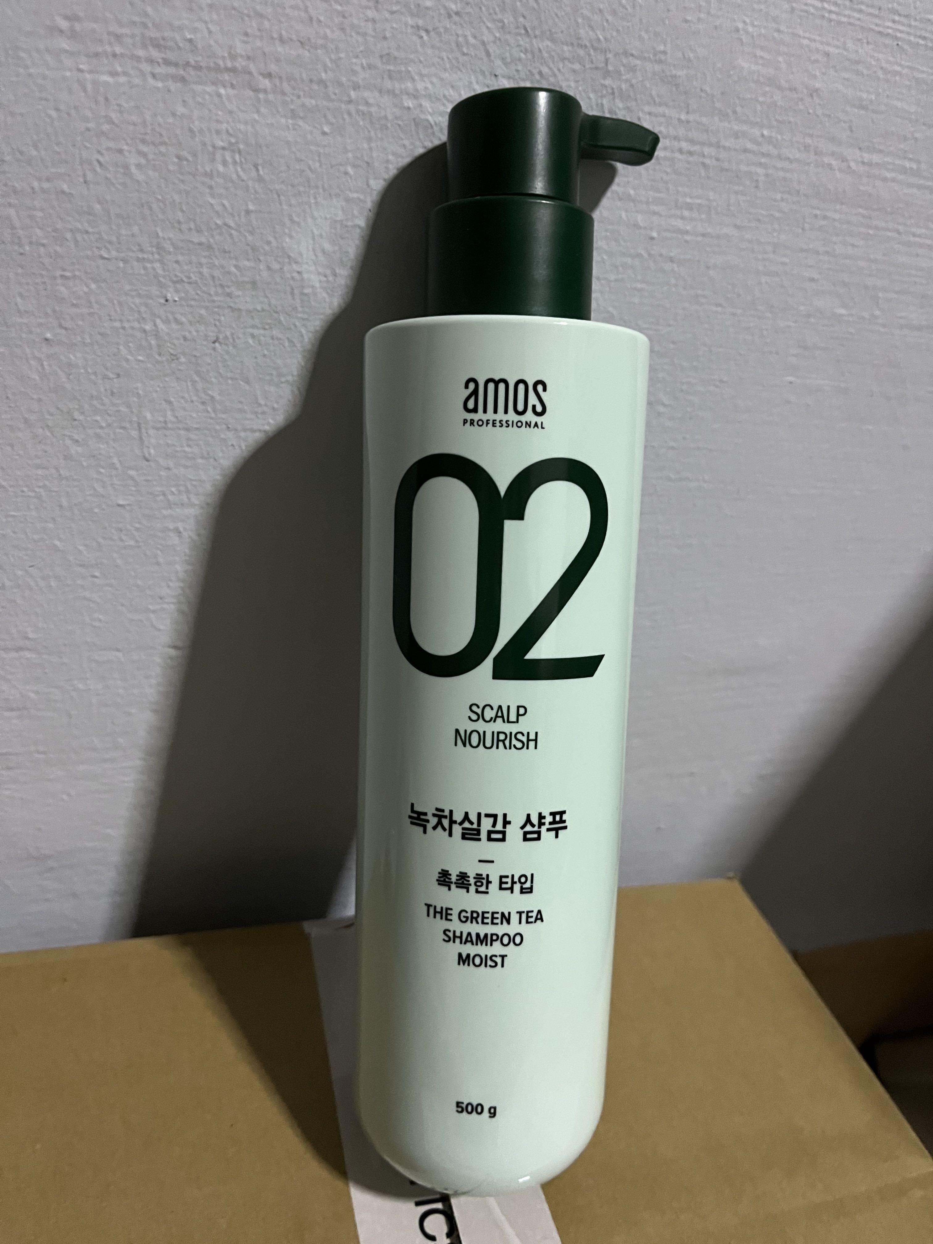 Amos Green Tea Shampoo Moist 500ml, Beauty & Personal Care, Hair on ...