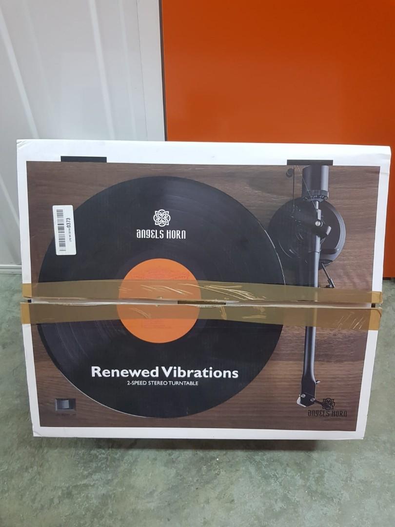 ANGELS HORN Turntable, Vinyl Record Player, Built-in Phono Preamp, Belt ...