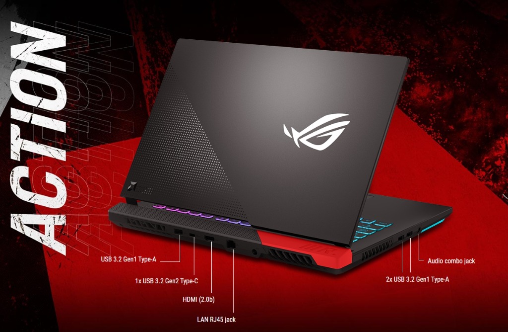 ASUS ROG G15 Gaming NOTEBOOK G513QY AMD R9 5900HX 6800M 16GB DDR4 ...
