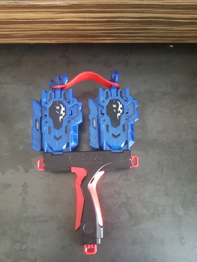 Beyblade GoShoot Dual Launcher Grip with 2 LR launcher, Hobbies & Toys ...