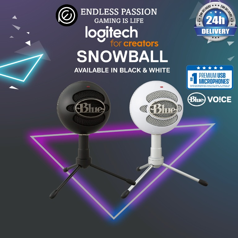 Logitech For Creators Blue Snowball iCE Condenser Microphone, Cardioid ...