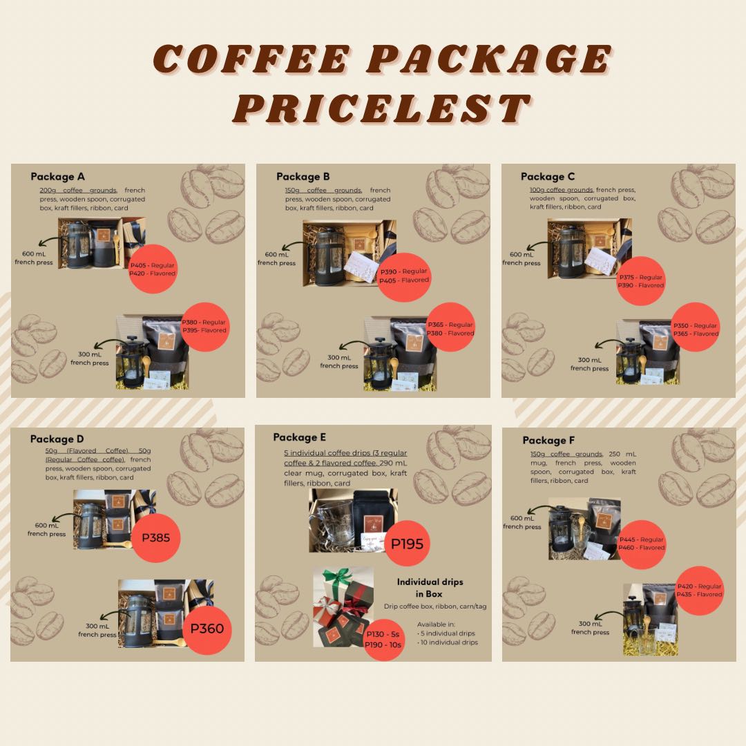 Coffee gift sets & packages for wedding souvenirs, wedding favors ...