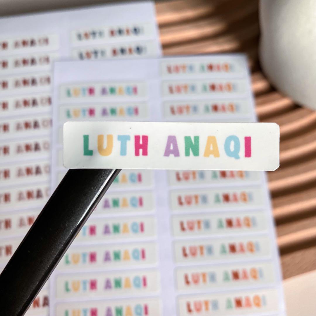 Colourful Name Stickers, Hobbies & Toys, Stationery & Craft, Art ...