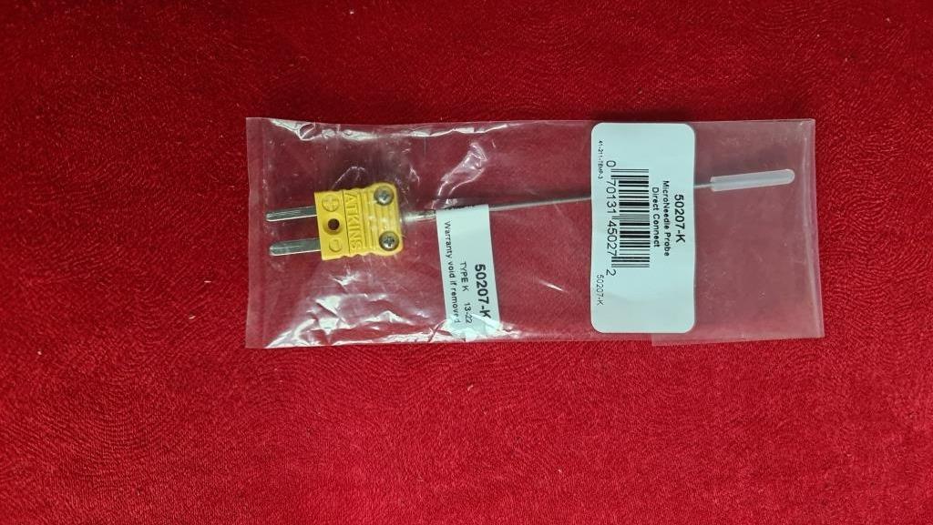 Cooper-Atkins MicroNeedle Probe, 50207-K, Type-K Thermocouple Probe ...
