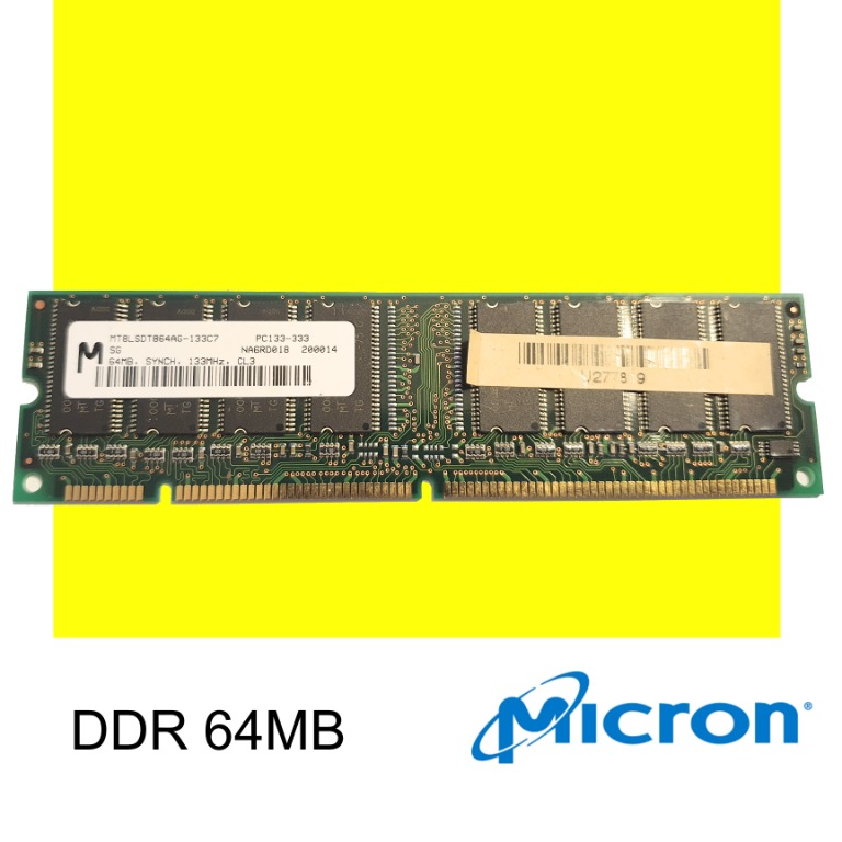 DDR1 RAM 64MB PC133U RAM Memory - Micron, Computers & Tech, Parts ...