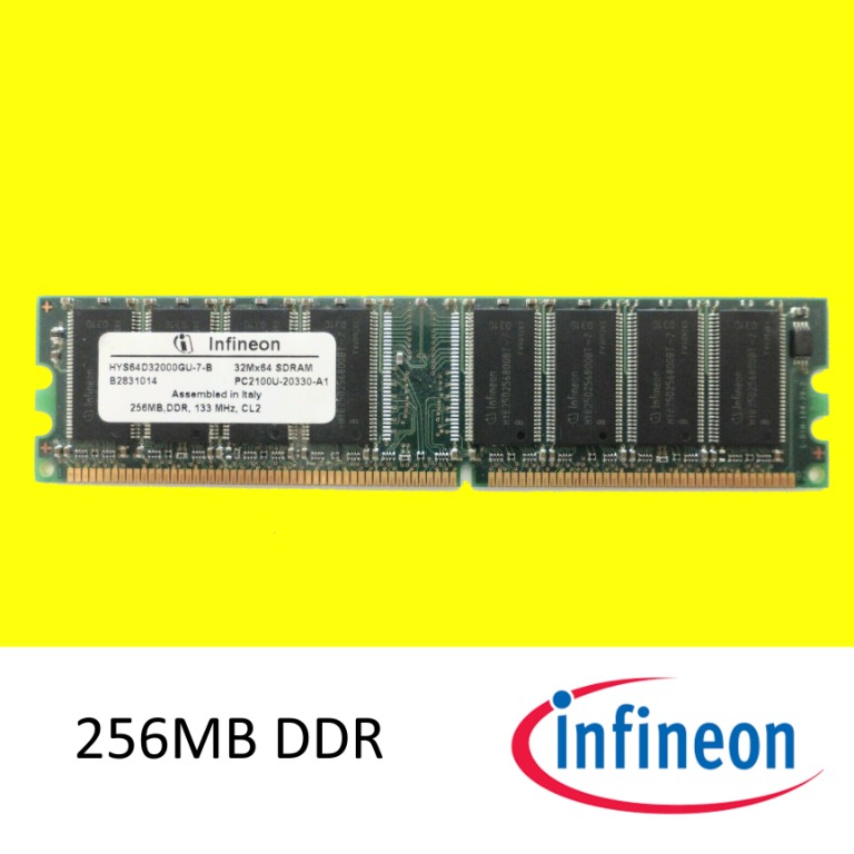 DDR RAM 256MB DIMM Memory - Infineon, Computers & Tech, Parts ...