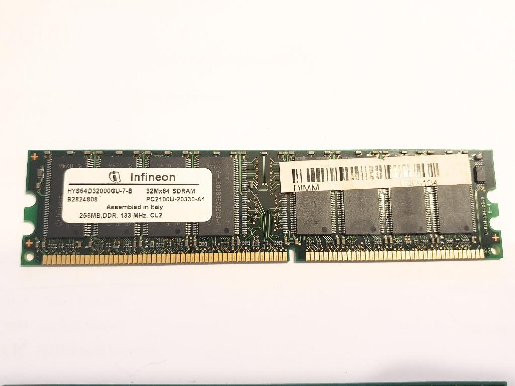 DDR RAM 256MB DIMM Memory - Infineon, Computers & Tech, Parts ...