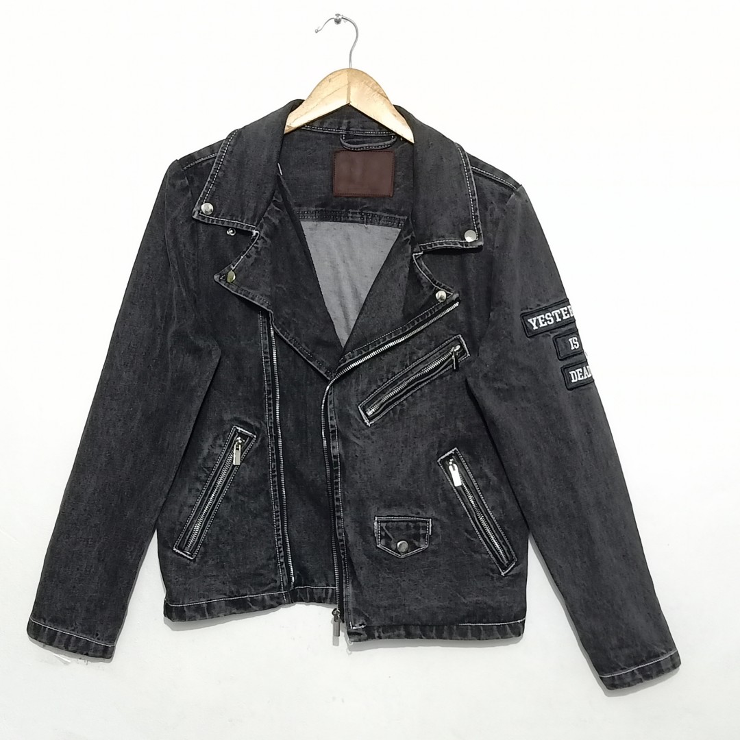 DEVS Zipper denim Jacket for Men, Men's Fashion, Coats, Jackets and ...