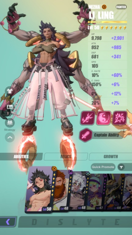 Dislyte Account with Li Ling, Donar, Clara, Lin Xiao, Video Gaming ...