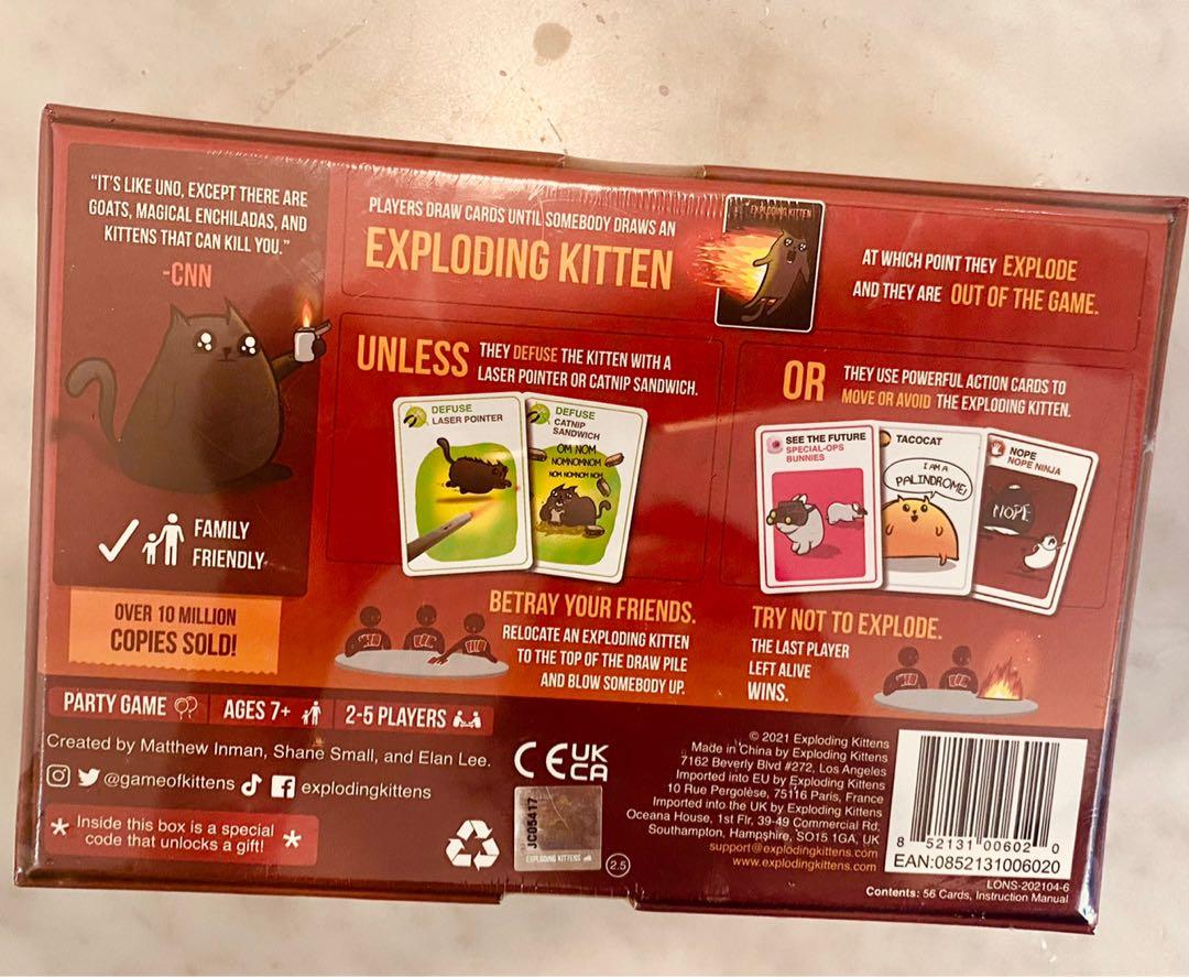 Exploding Kittens Card Party Game For People Who Are Into Kittens And ...