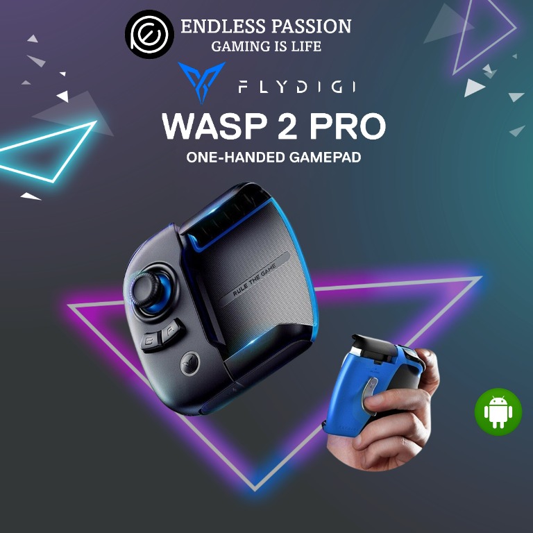 Flydigi Wasp 2 Pro One-Handed Mobile Gaming Controller for Android, Video Gaming, Gaming ...